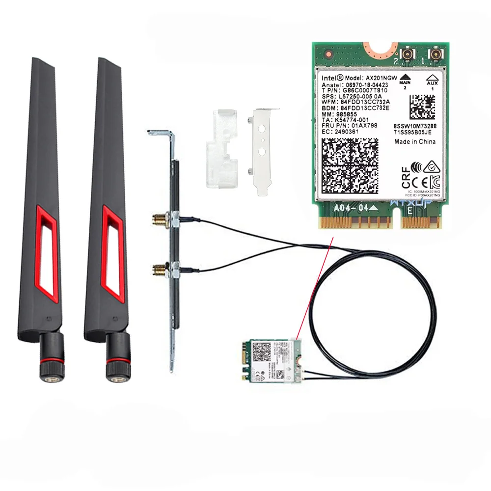 3000Mbps-2-4GHz-5GHz-Intel-AX201NGW-Wi-Fi6-Wireless-Network-Card ...