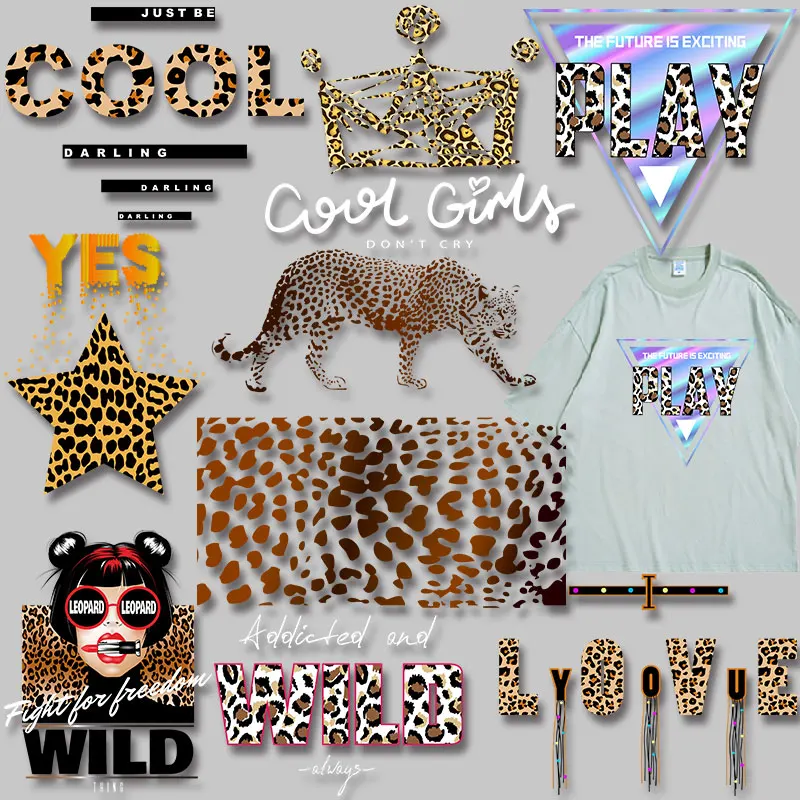 'Cool Girls' 'Love You' Heat Transfer printing Patches for clothing ...