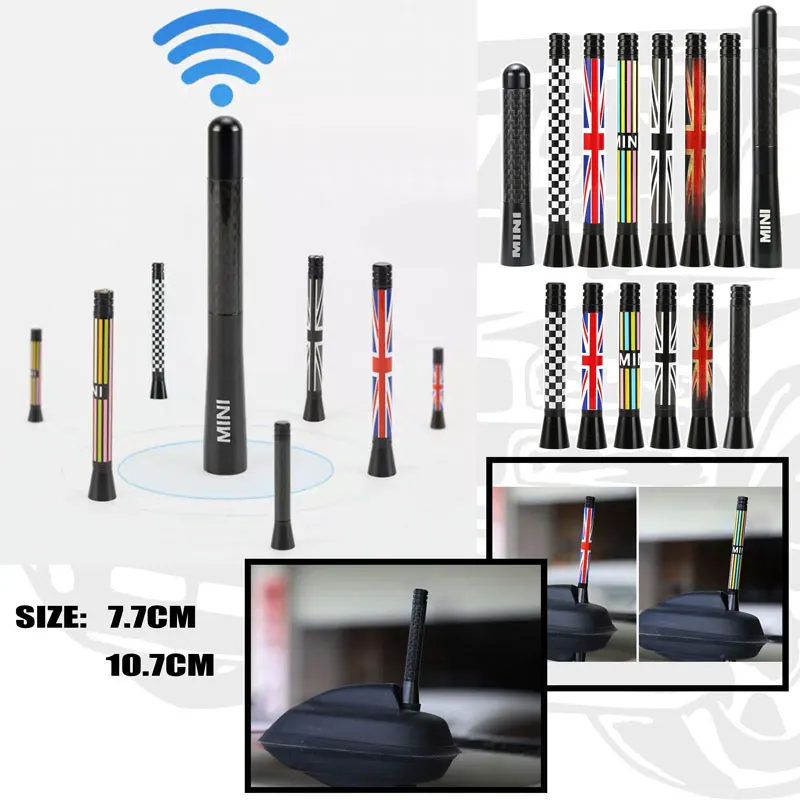 Antena-de-Radio-larga-corta-con-patr-n-personalizado-para-Mini-Cooper-S ...