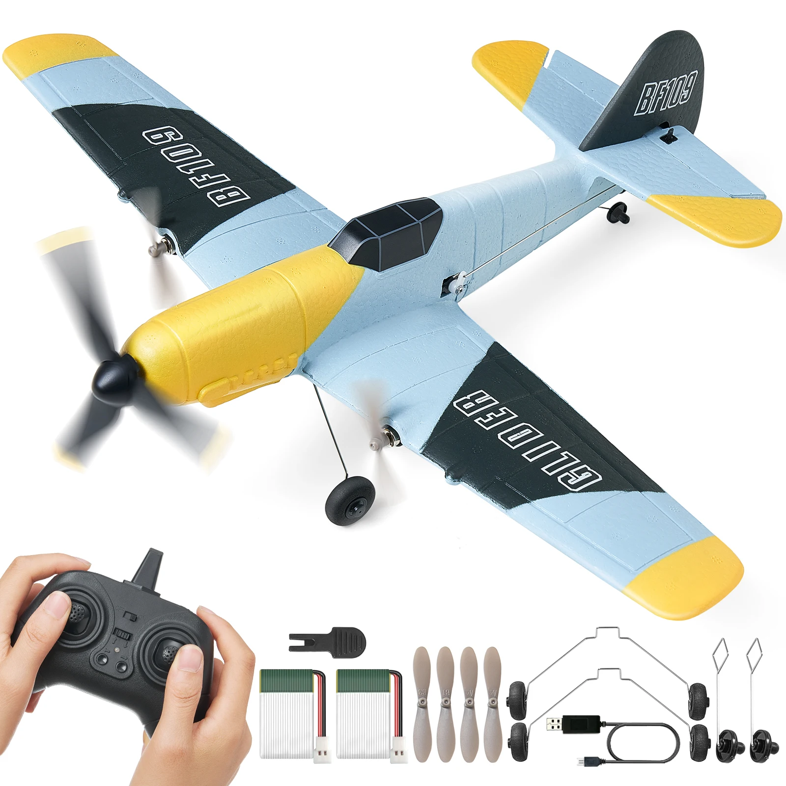 SucceBuy Z61 RC Plane BF109 Fighter 2.4G 3CH Smart Balance EPP Gliders ...