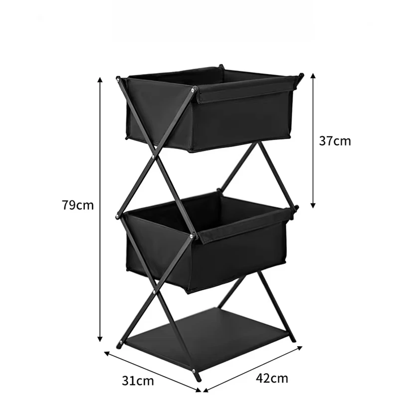 New Outdoor Camping Shelf Three-layer Folding Portable Storage Rack For ...
