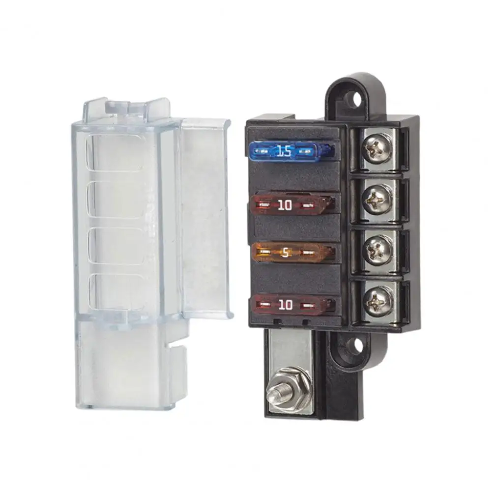 Vehicle-Fuse-Box-with-Cover-LED-Indicator-Rust-proof-Safe-4-Way-Blade ...