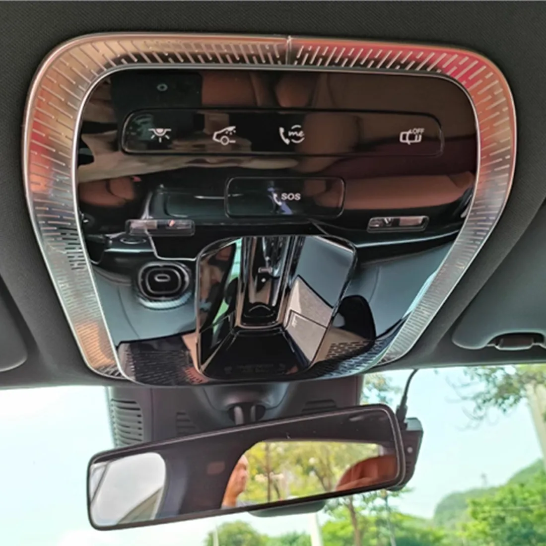 Car-Roof-Reading-Light-Frame-Trim-Cover-For-Mercedes-Benz-EQE-EQS ...