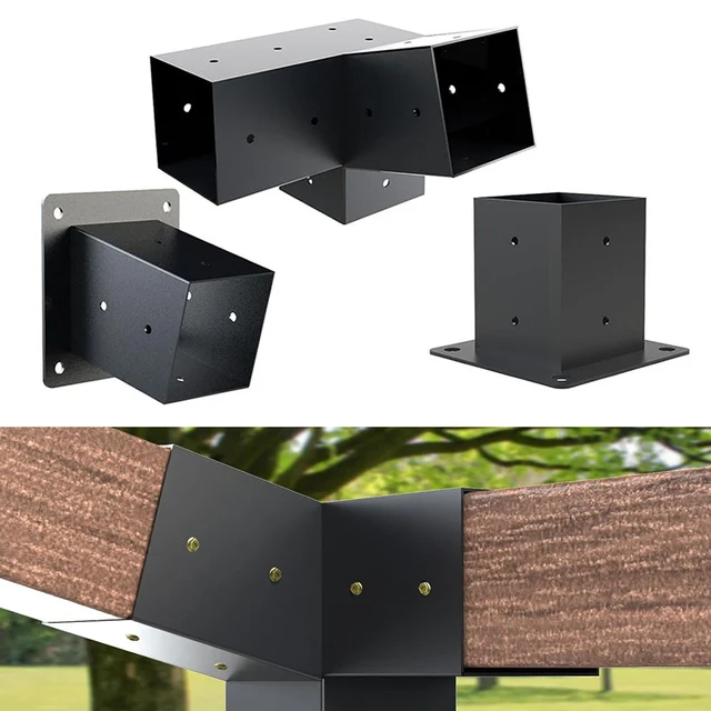 15 Degree ITeVe.GD 15u00b0 Slanted Roof Pergola Brackets Kit,4-Way ...