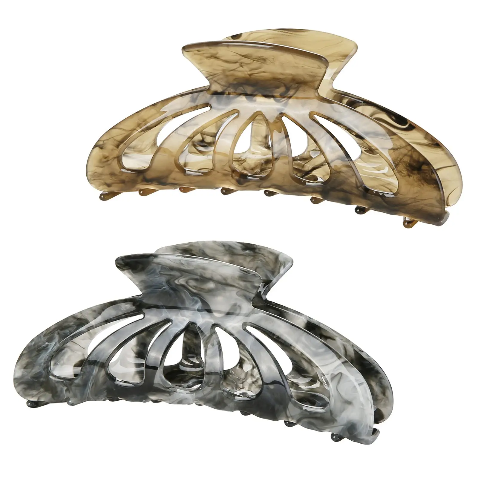 2-Pieces-Hair-Claw-Clips-3-5-Inch-Non-slip-Medium-Claw-Clip-Tortoise ...