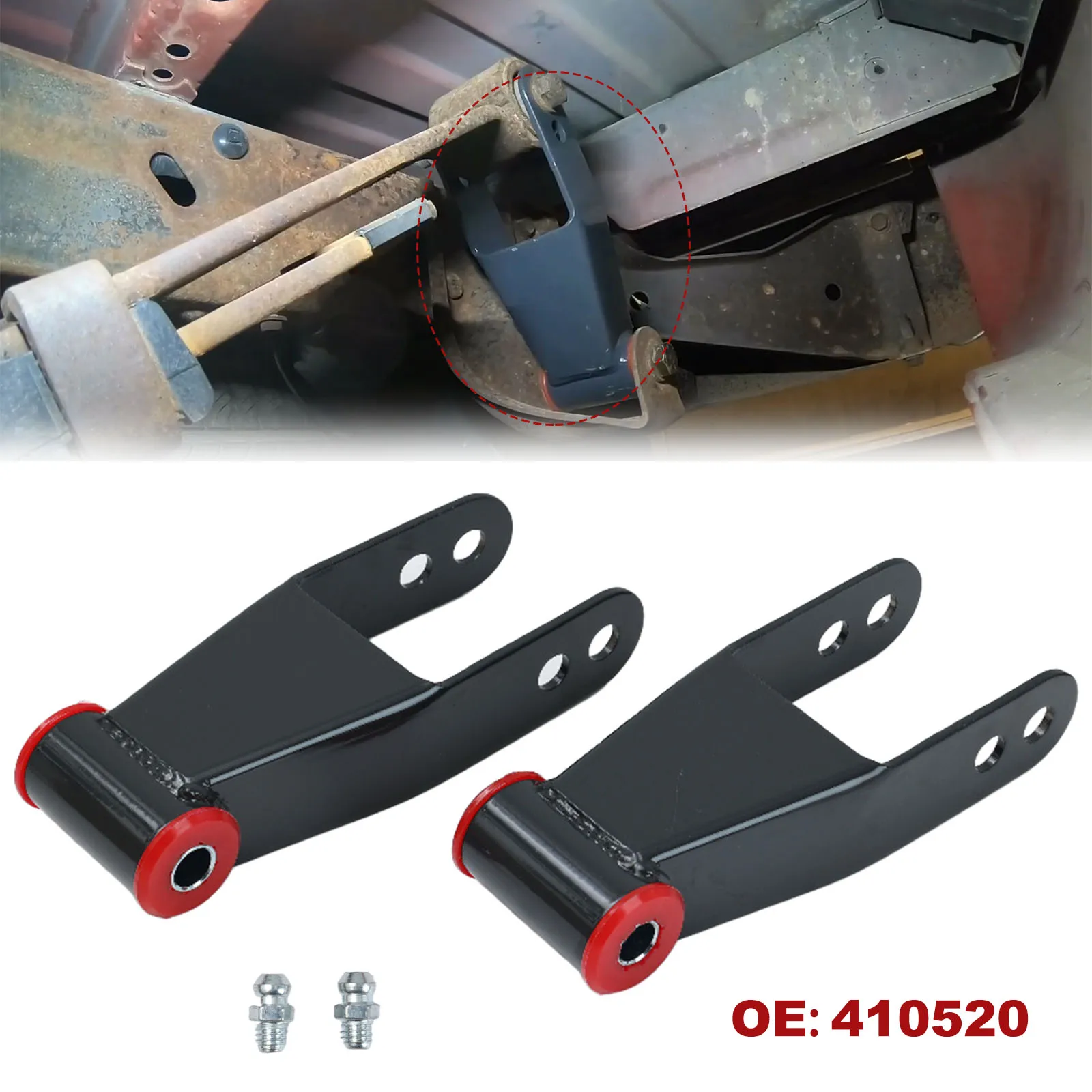 2" Rear Drop Lowering Shackle Kit 410520 For Chevrolet Silverado 1500 ...