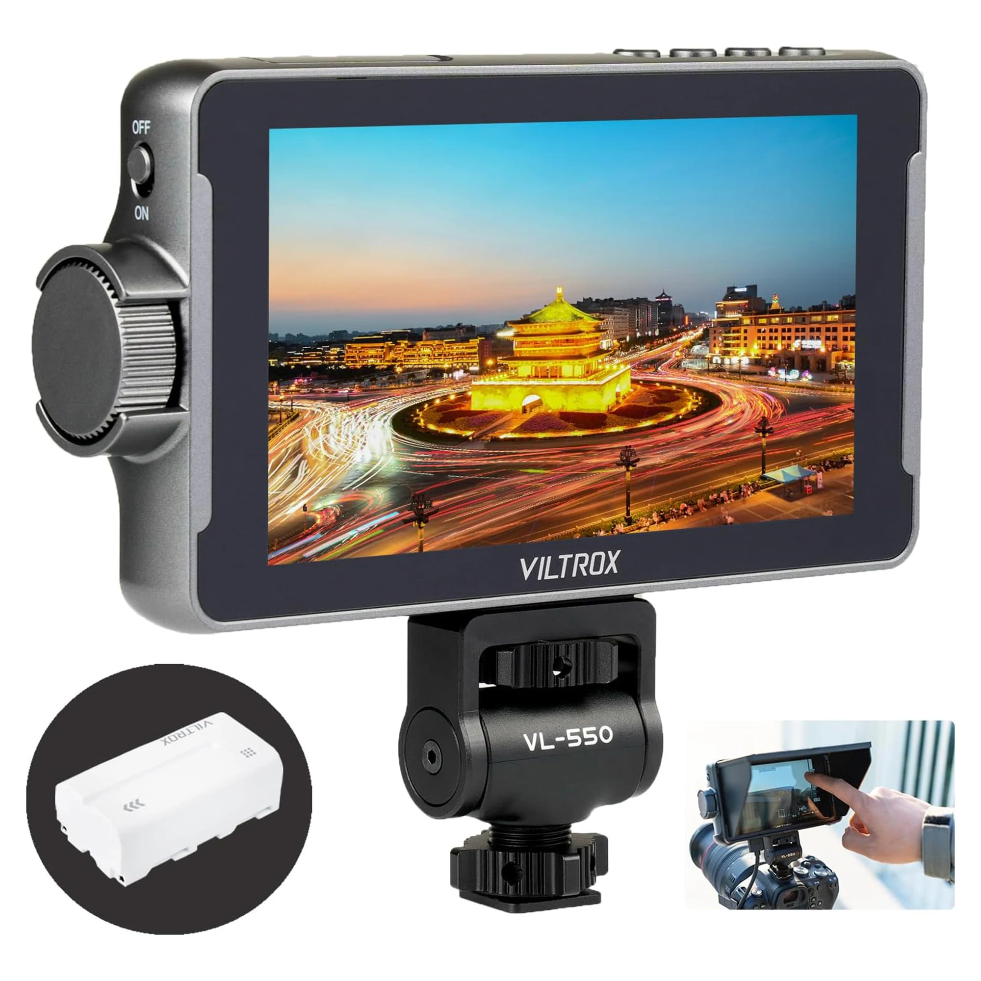 VILTROX-5-5-INCH-DC-550-Series-Portable-HD-Camera-Monitor-Touch-screen ...
