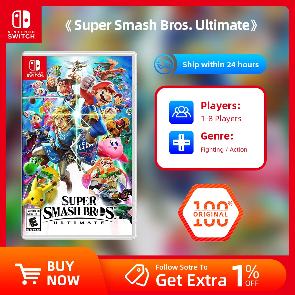 Nintendo Switch Game Deals - Super Smash Bros. Ultimate - Games Physical Cartridge Support Tv ...