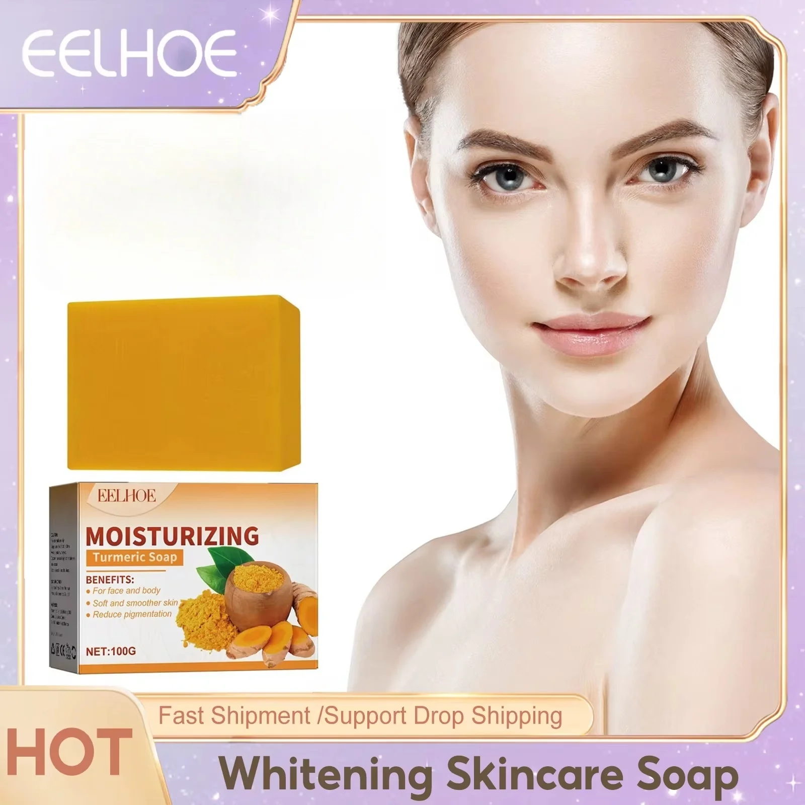 Turmeric-Whitening-Soap-Lightening-Acne-Dark-Spots-Deep-Cleansing ...
