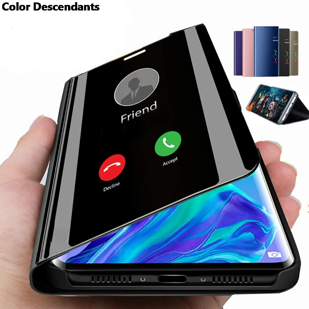 For-Xiaomi-Redmi-13C-Case-Mirror-Leather-Flip-Fundas-Redmy-13-C-C13 ...