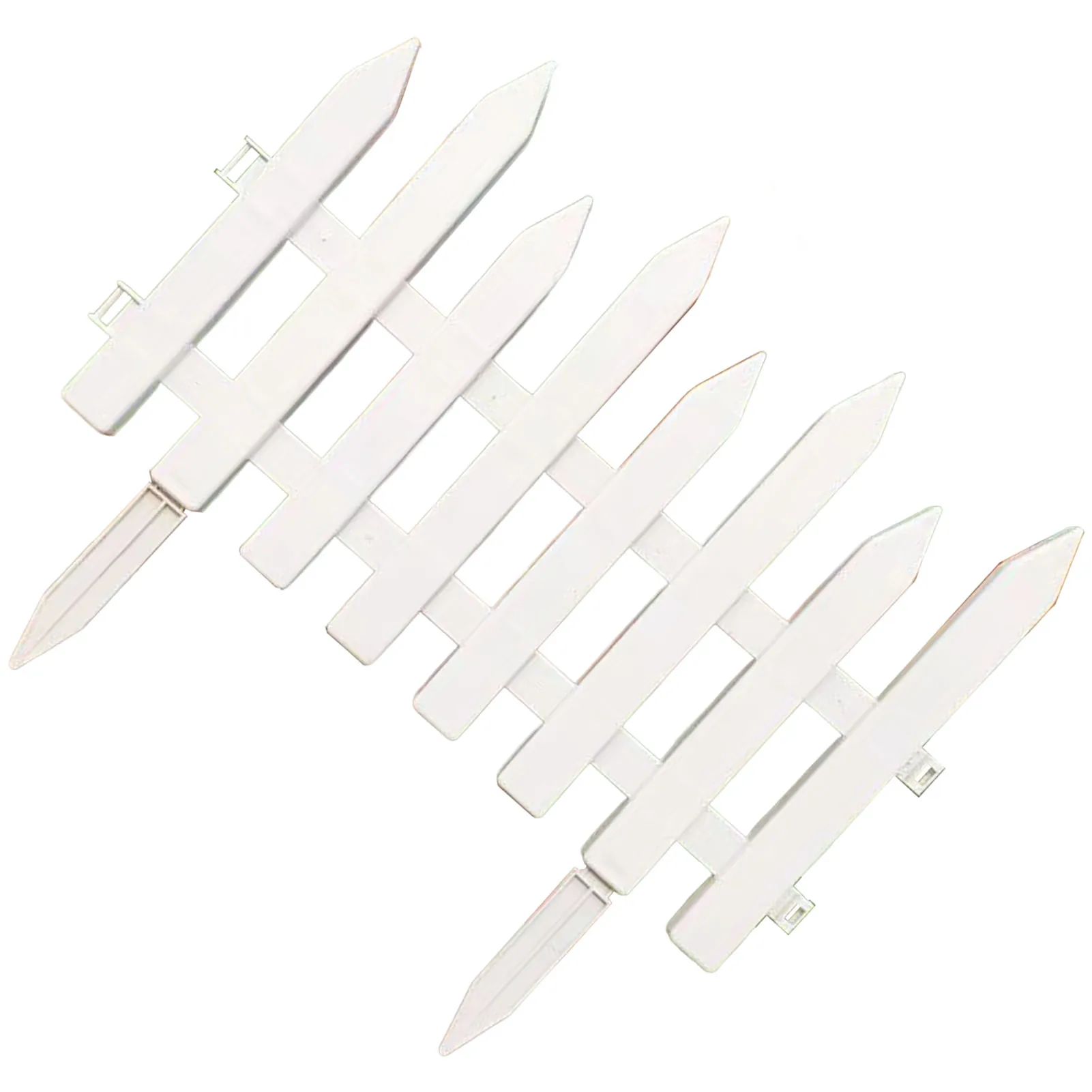White-Plastic-Decorative-Fence-Lightweight-Easy-Installation-Edging ...