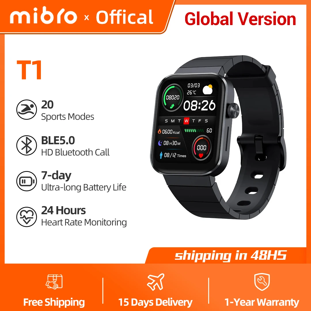 Mibro-Watch-T1-K-resel-S-r-m-1-6Inch-AMOLED-HD-Ekran-Bluetooth-2ATM ...