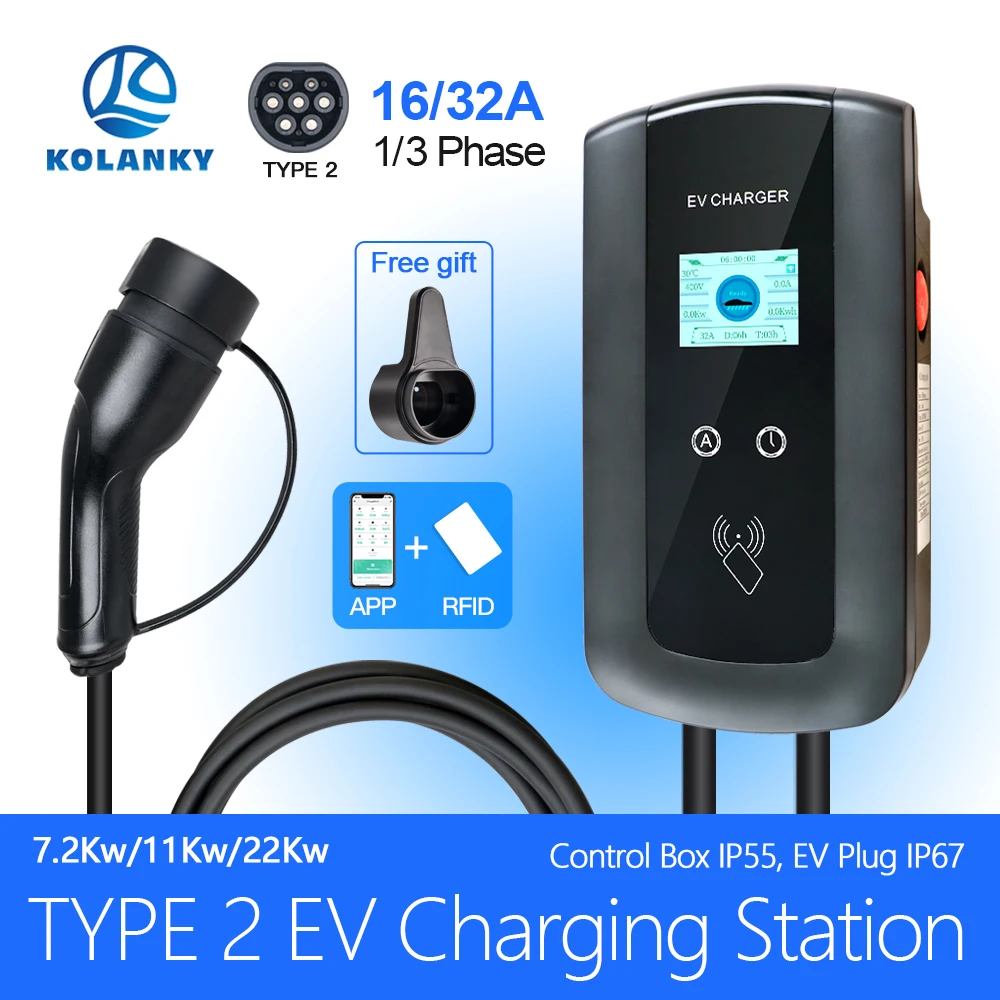 Kolanky-16A-11KW-Fast-Charging-EV-Station-Type-2-32A-22KW-Tuya-APP-Wifi ...