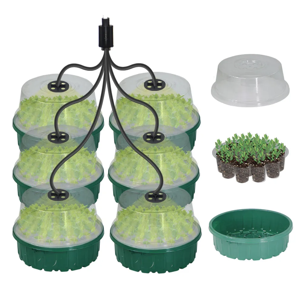 Seed Growth Tray with Transparent Cover Full Sectrum Plant Germination ...