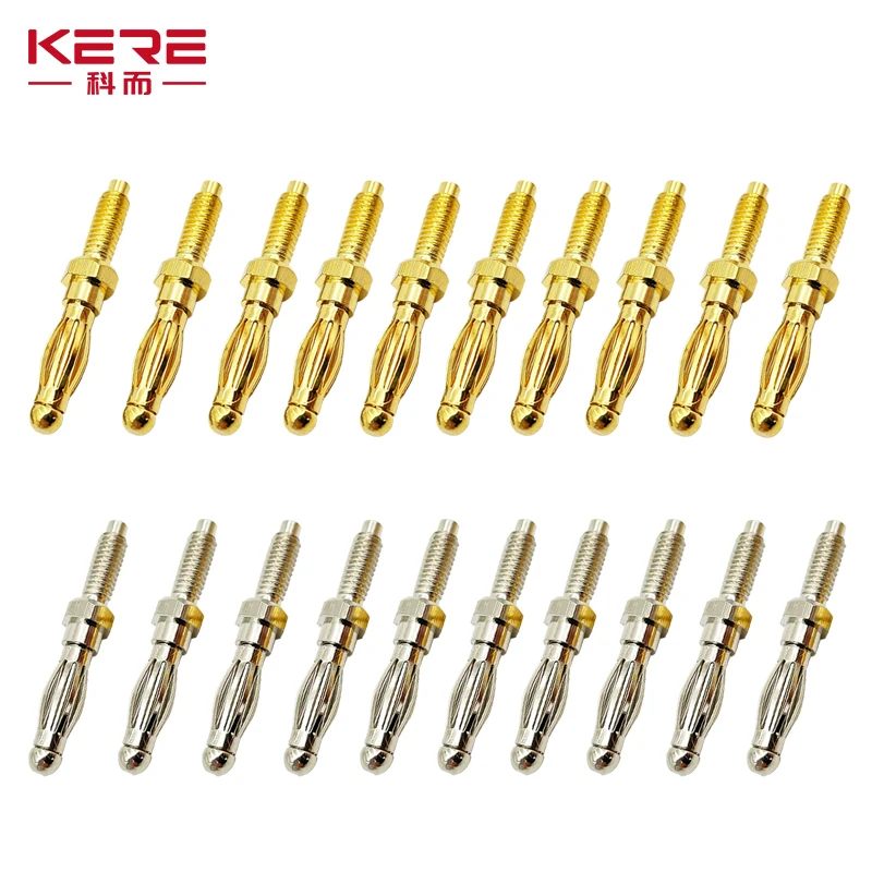 KERE 20Pcs/Uninsulated Banana Plug 4mm Thread Bolt Fitted for M4Panel ...