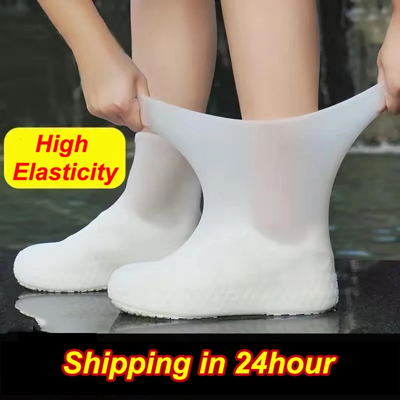 1-Pair-Silicone-WaterProof-Shoe-Covers-Slip-resistant-Rubber-Rain-Boots ...