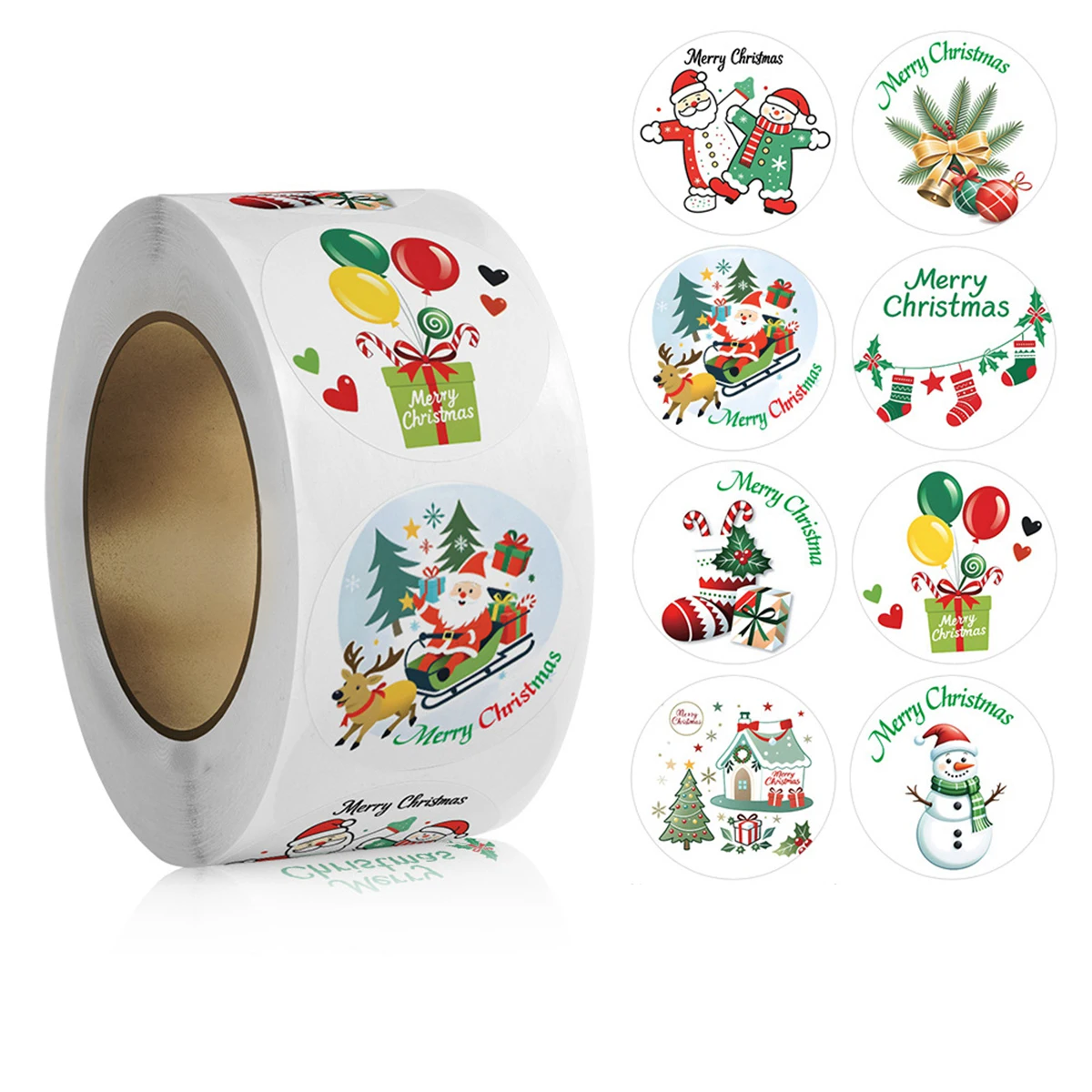 100-500pcs-Christmas-Stickers-Holiday-Label-Family-Merry-Christmas ...