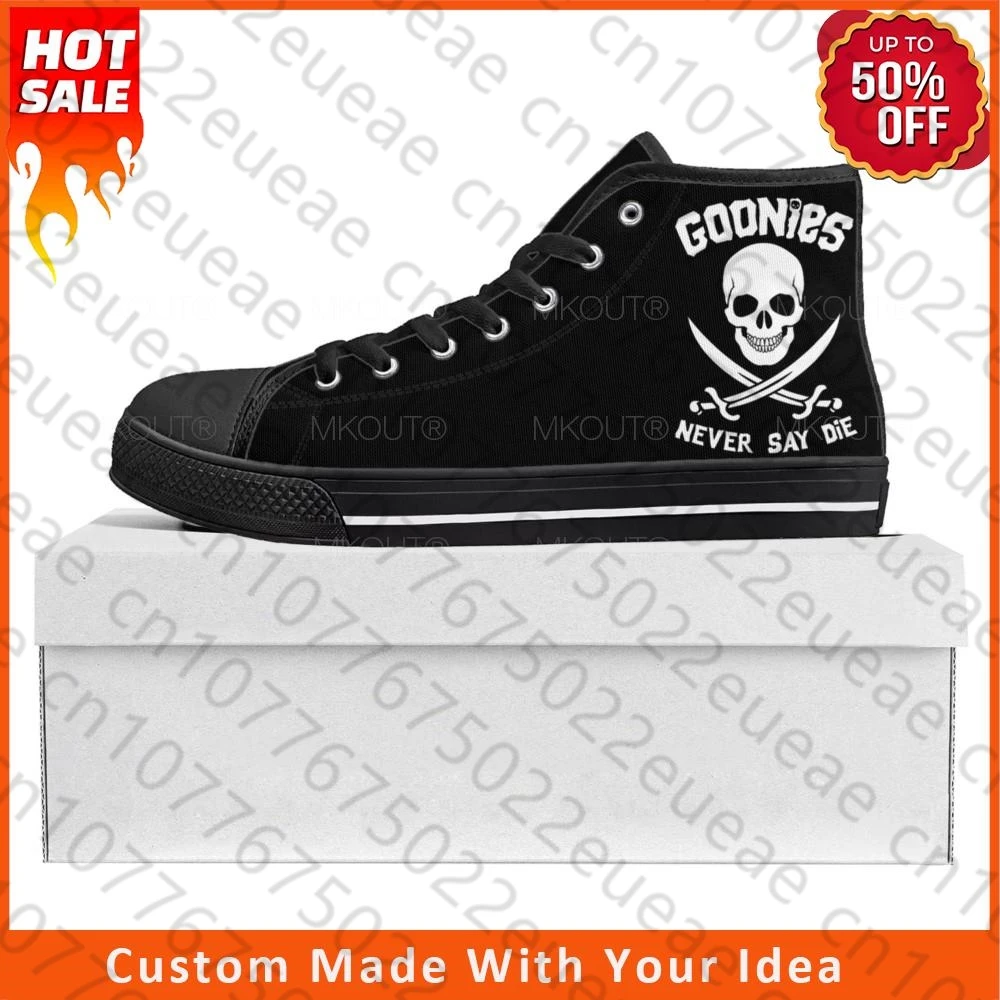 Goonies-Never-Say-Die-Skull-Pirate-Rock-High-Top-High-Quality-Sneakers ...