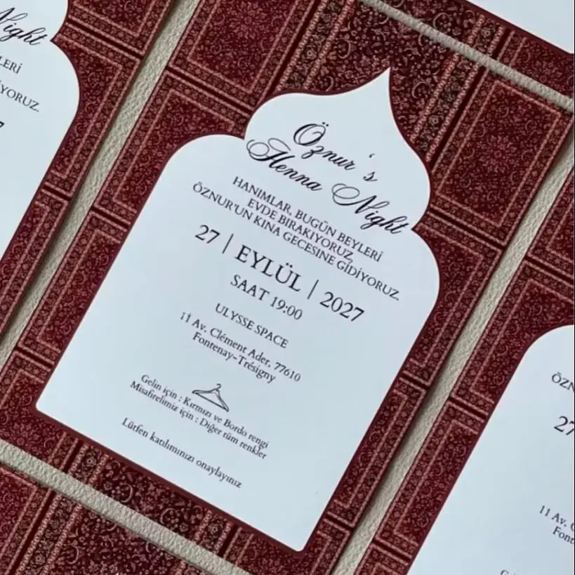Personalized Elegant Wedding Henna Invitation Engagement Save The Date ...
