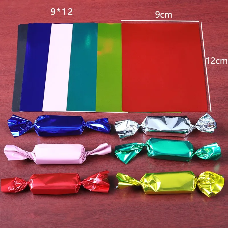500pcs/lot Aluminum Film Candy Paper DIY Sweet Packaging Wrapping Paper ...