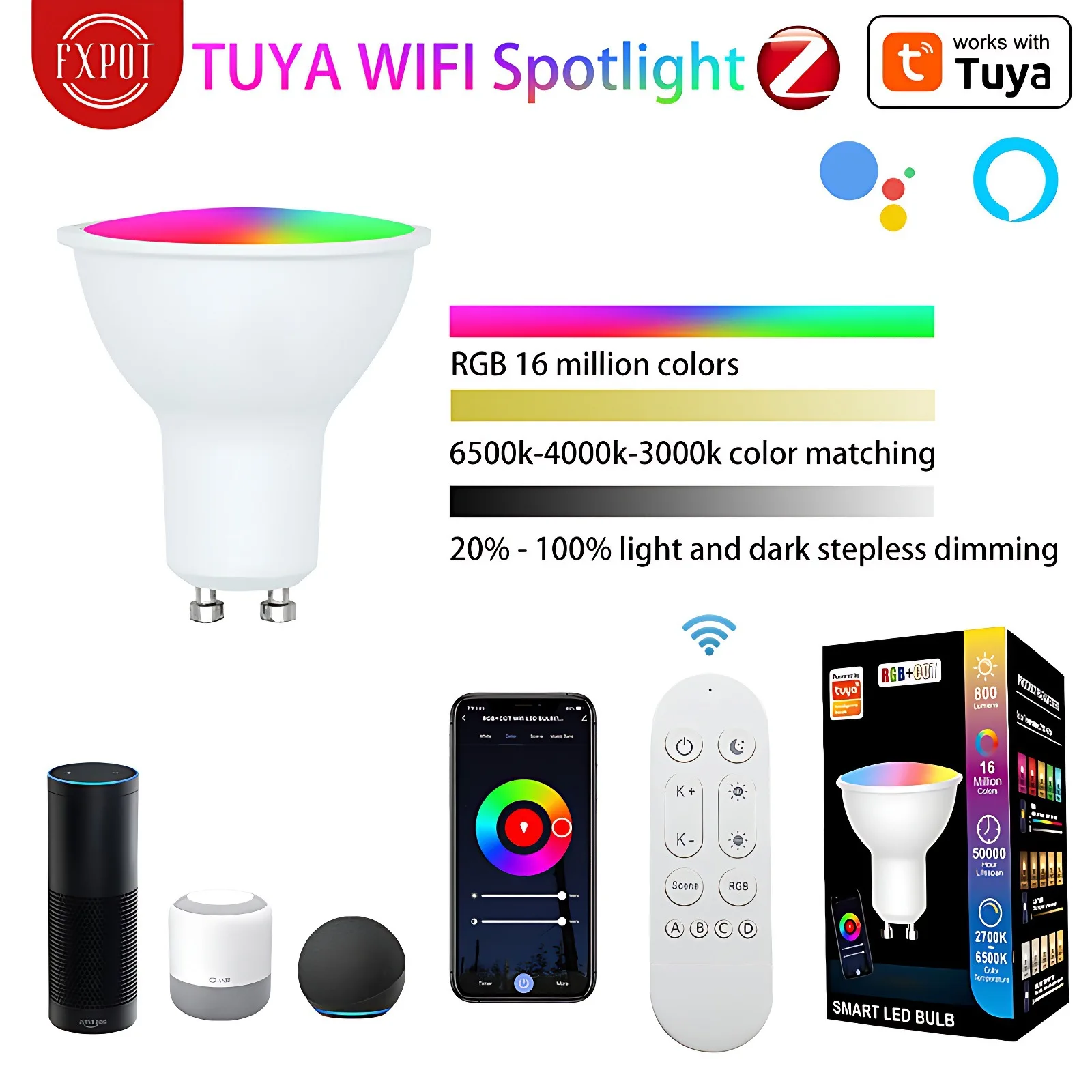 Tuya-Smart-Home-WIFI-Bluetooth-LED-Bulb-Speech-Control-Night-Light-Lamp ...