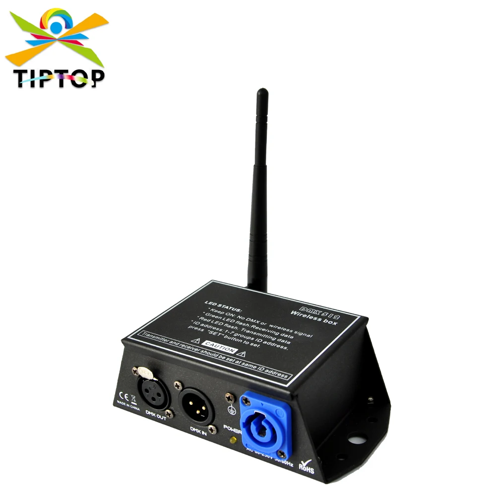 TIPTOP-Mini-Wireless-Transmitter-Receiver-DMX-Controller-Box-Power-Con-126-Channels-Automatic ...