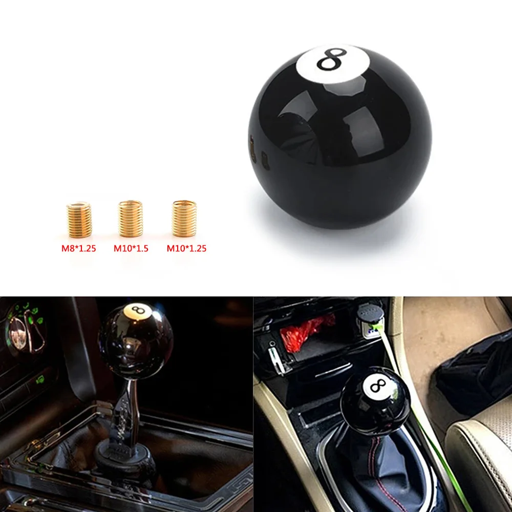 Universal-Black-8-Ball-Gear-Knob-Short-Shifter-Knob-For-mostly-Car ...