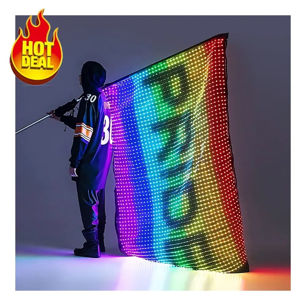 2025NEW Foldable LED Magic Carpet Screen Visual Large Textile LED ...