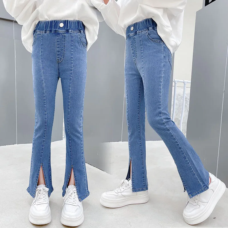 New-Spring-Girls-Jeans-For-Teenager-Girl-Denim-Material-High-Waist ...