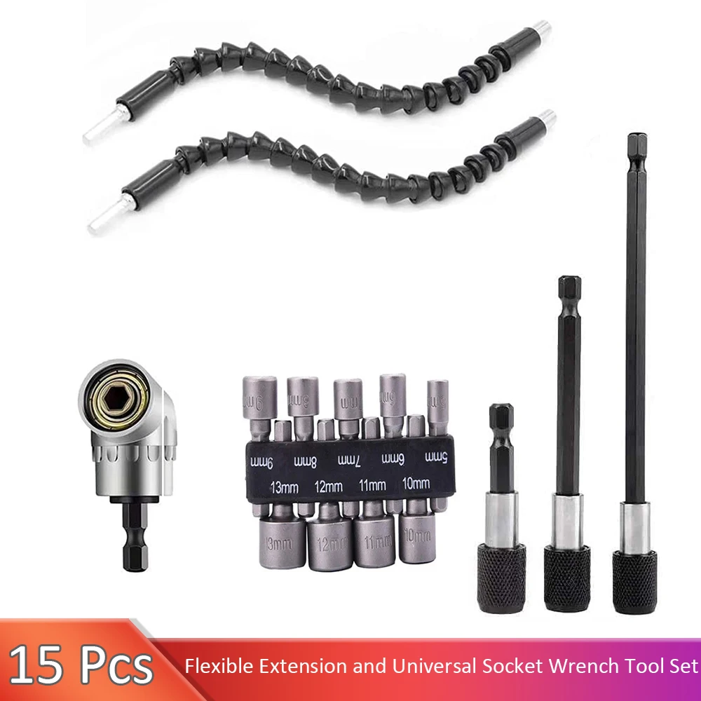 Flexible-Drill-Bit-Extension-and-Universal-Socket-Wrench-Tool-Kit-1 ...