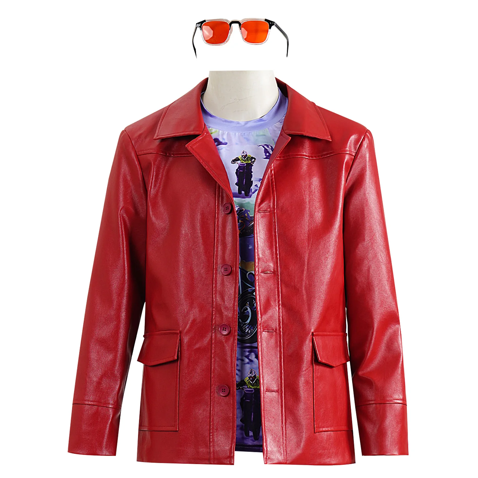 Fight Club Tyler Jacket Cosplay Costume Movie Durden Leather Coat with ...