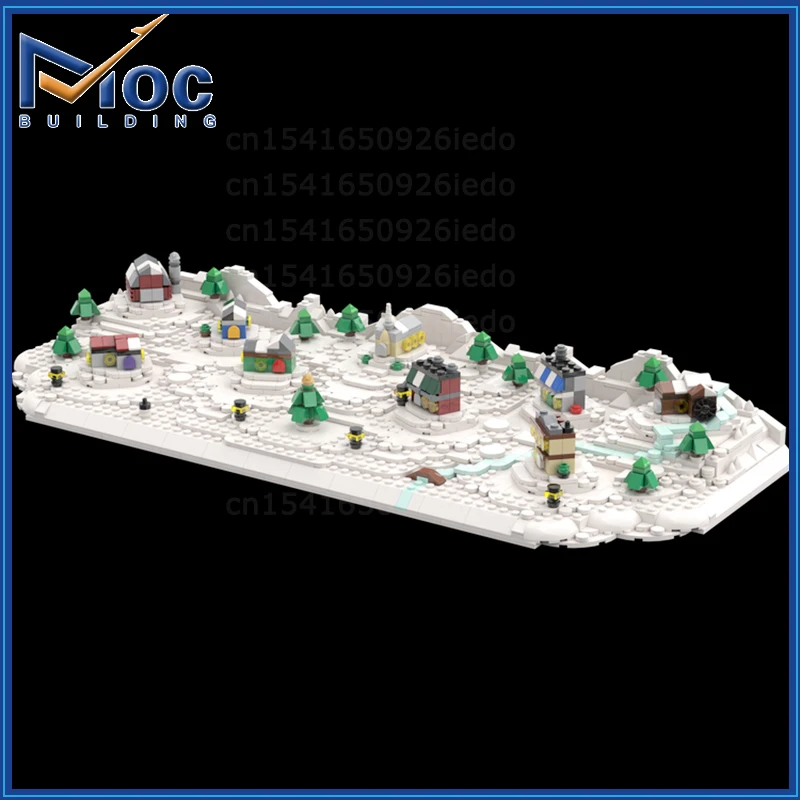 Christmas Series MOC Building Block Tiny Winter Village Display ...