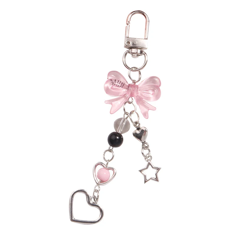 Goth-Y2K-Phone-Charm-Bow-Heart-Star-Keychain-Pendant-Kawaii-Key-Chain ...