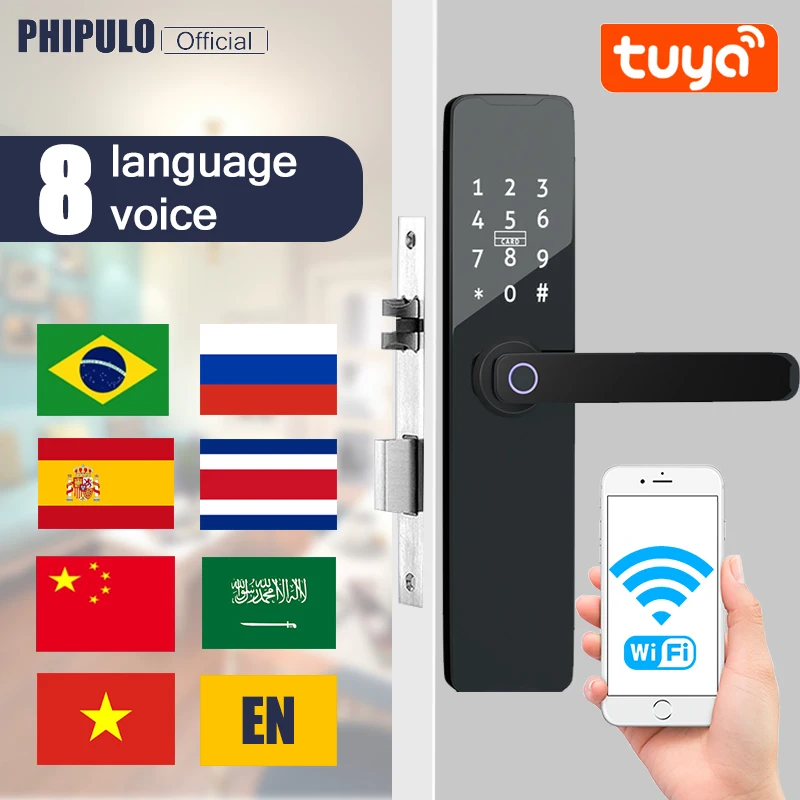 PHIPULO-Tuya-Wifi-Smart-Door-Lock-Digital-Electronic-Lock-with-Smart ...