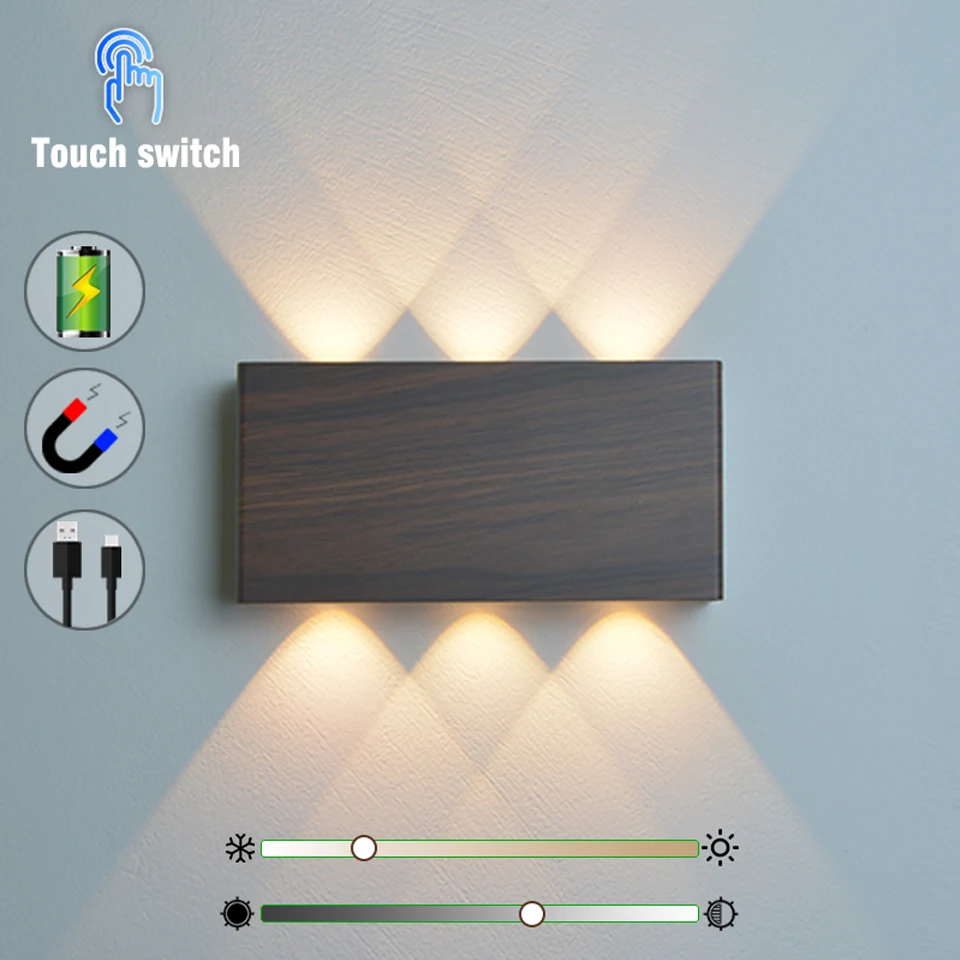 Wireless-Portable-LED-Wall-Lamp-Touch-Dimming-Wall-lights-Type-C ...