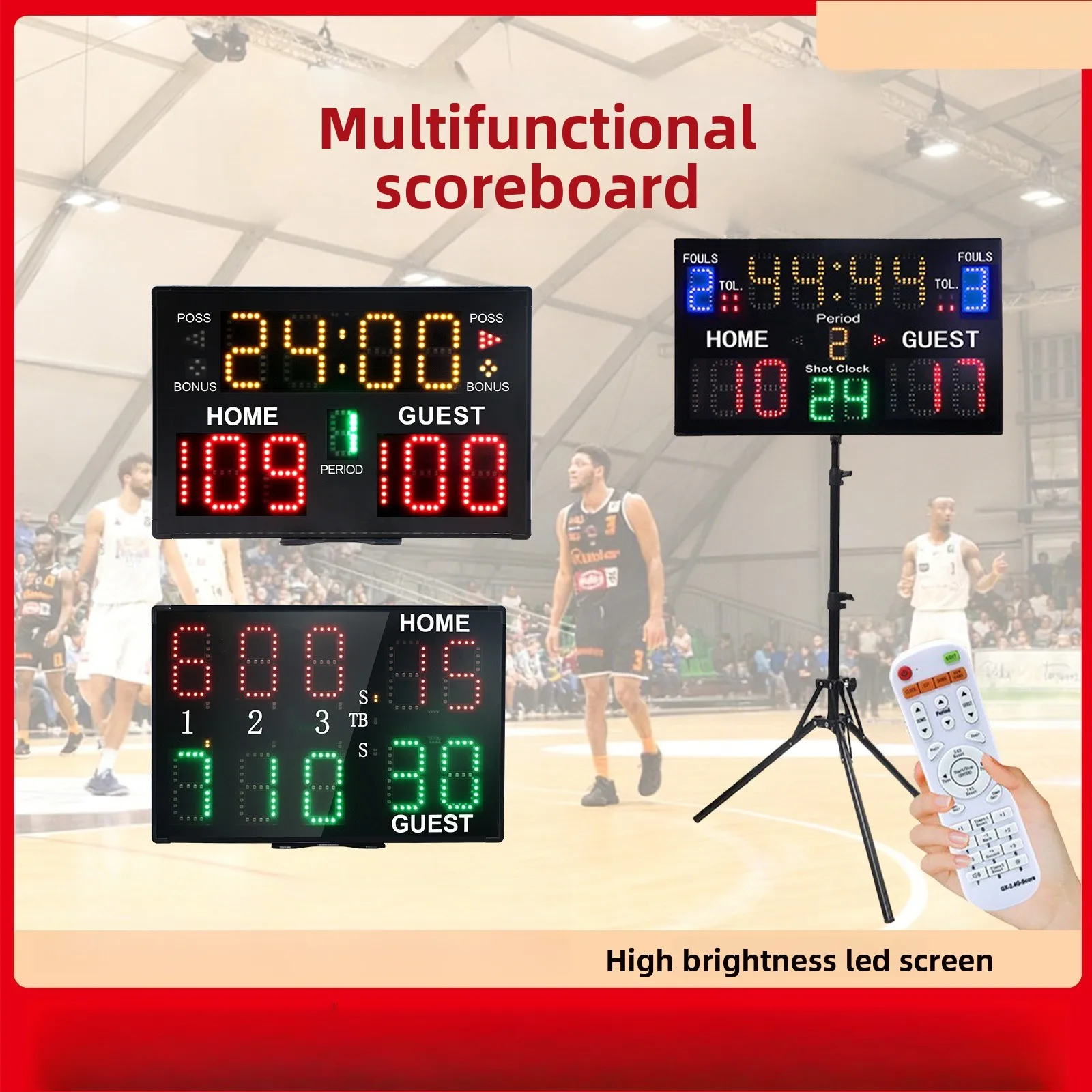 Basketball game electronic scoreboard daily training ball scoring game ...