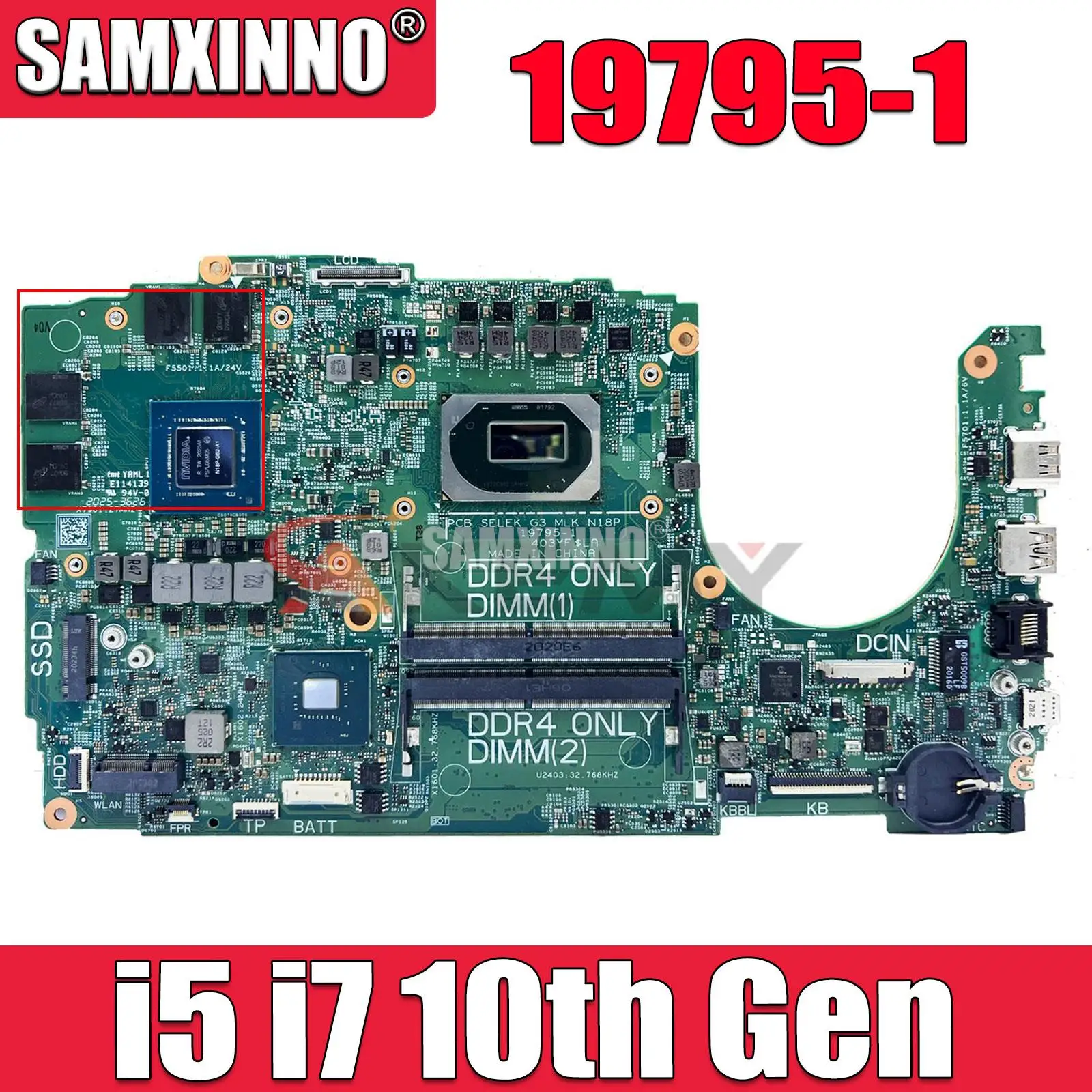 19795-1-Para-DELL-G3-15-3500-G5-5500-Notebook-Mainboard-0HN4GN-028HKV ...