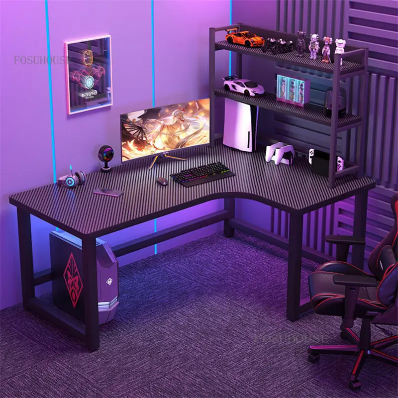 Modern-L-Shaped-Gaming-Table-Desktop-Computer-Desk-Home-Bedroom-Writing ...