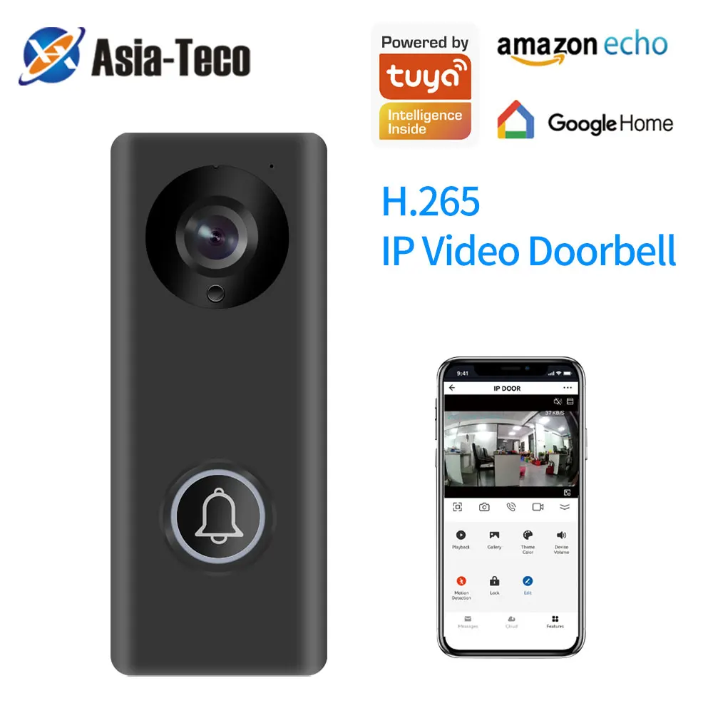 Tuya-Smart-1080P-Doorbell-Camera-WiFi-Wireless-IP-Video-Door-Bell-Phone ...