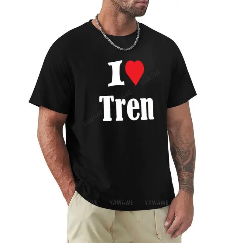t-shirt-men-cotton-I-Love-Tren-T-Shirt-cat-shirts-Blouse-sports-fan-t ...