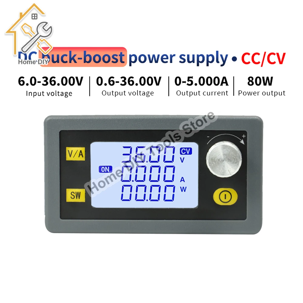 Cnc Dc Adjustable Buck Boost Converter Cc Cv 5a 80w Power Module ...