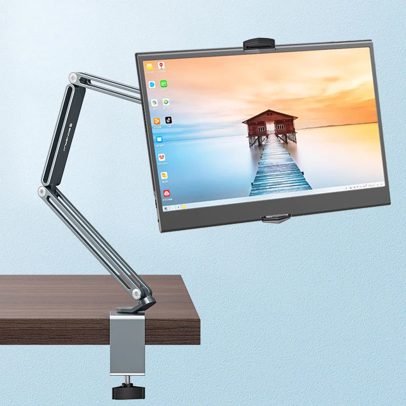 Protable Monitor Holder Bed Desktop Stand Adjustable Monitor Riser Fit ...
