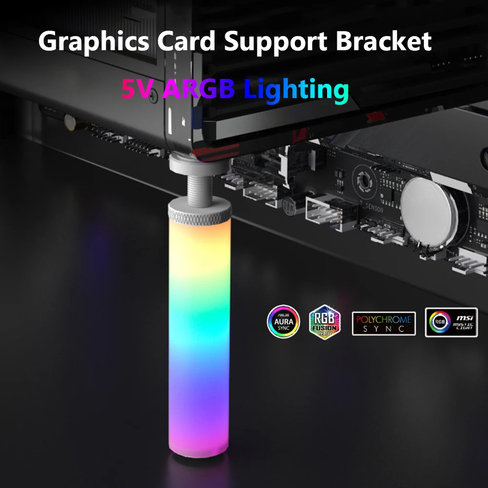 Soporte para tarjeta gráfica ARGB de 5V y 3 pines, soporte para GPU ...