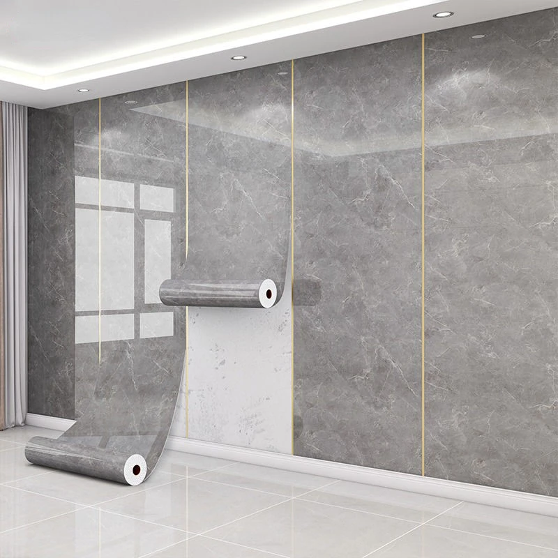 Marble Imitation Tile Wall Sticker Living Room TV Background Wall ...