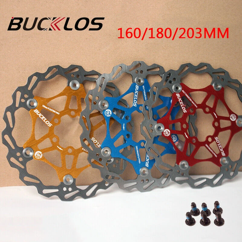 BUCKLOS-Bicycle-Disc-Brake-Rotor-160-180-203mm-MTB-Brake-Rotors-Heat ...