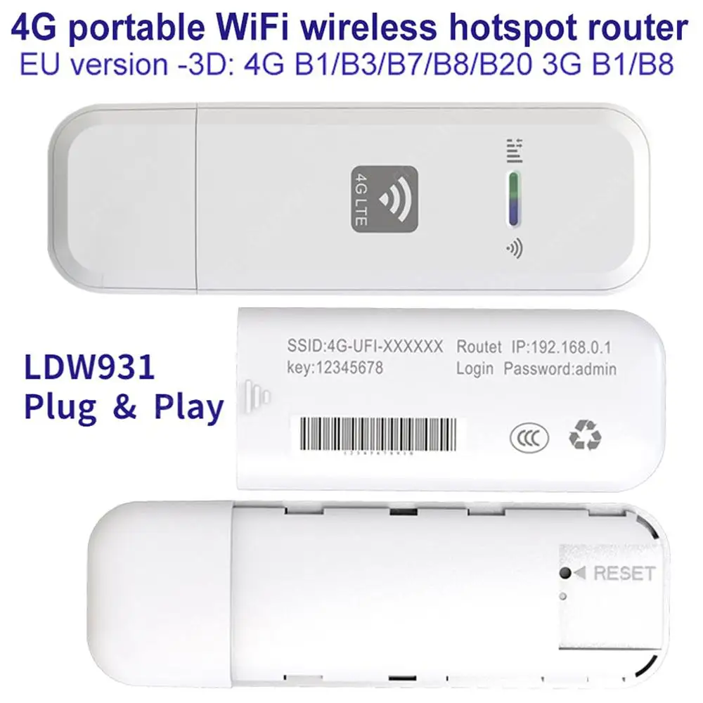 LDW931-4G-LTE-WiFi-Router-150Mbps-Wireless-USB-Dongle-USB-Modem-Stick ...