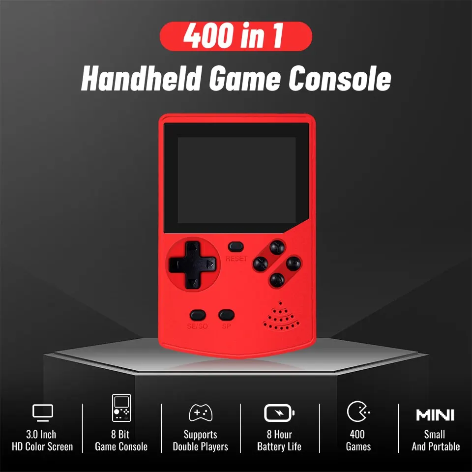 GAMINJA-GC35-Portable-Video-Game-Console-400-Retro-Games-AV-Output-Two ...