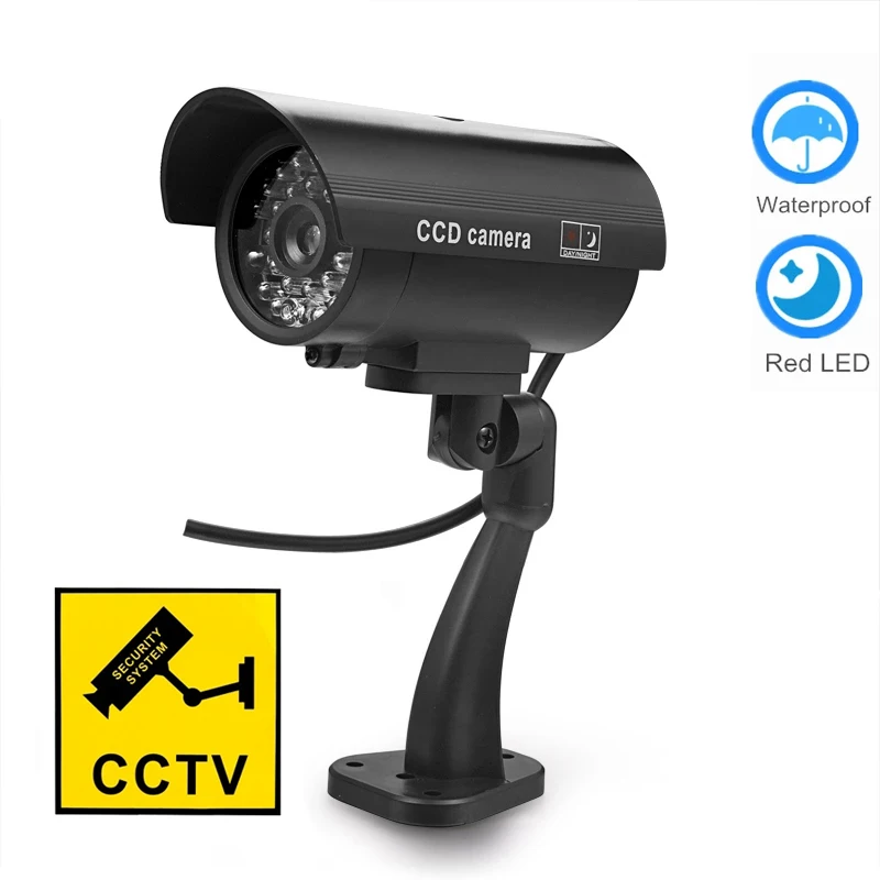 HONTUSEC Dummy Camera Security CCTV Camera Waterproof Fake Camera IR ...