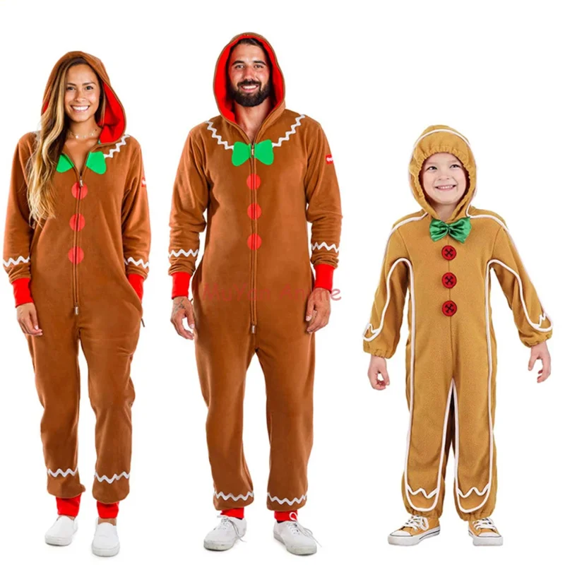 Gingerbread-Man-Cosplay-Costumes-Adult-Bodysuit-Kids-Jumpsuit-Children ...