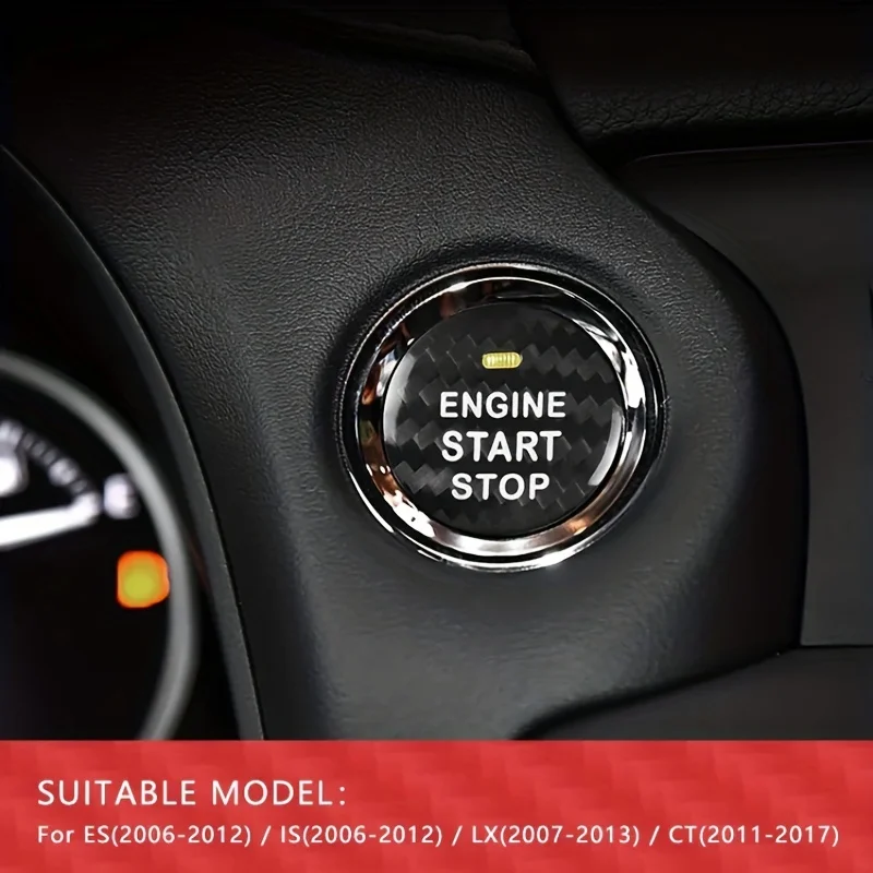 Car-Interior-real-Carbon-Fiber-Start-Engine-Stop-Button-For-Lexus-ES-IS ...